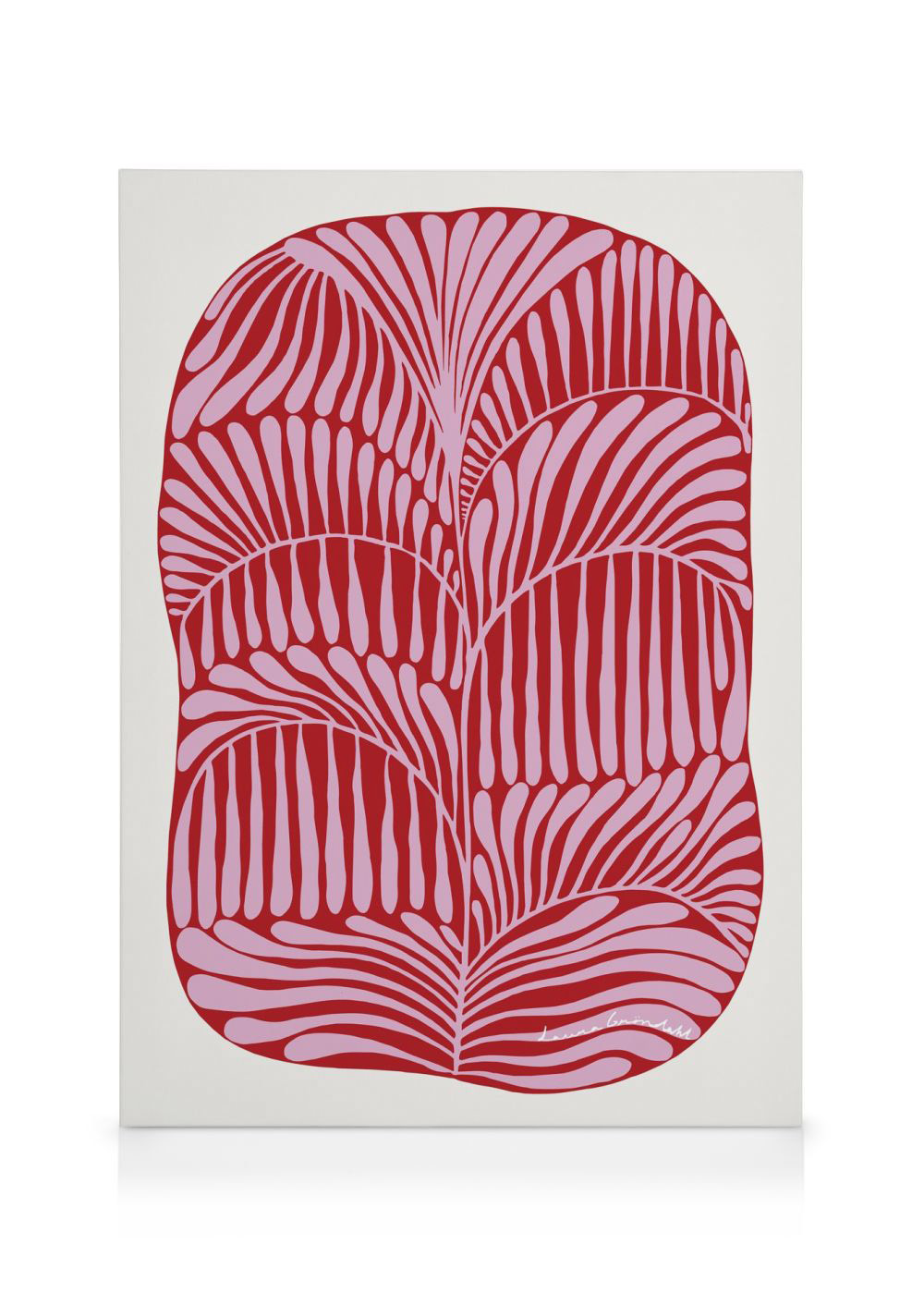 Laura Gröndahl - Pink Plant kanvaasi | Moderni taide | Desenio.fi