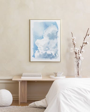 Up in the Clouds Poster – Watercolour Cloud Art | Desenio UK