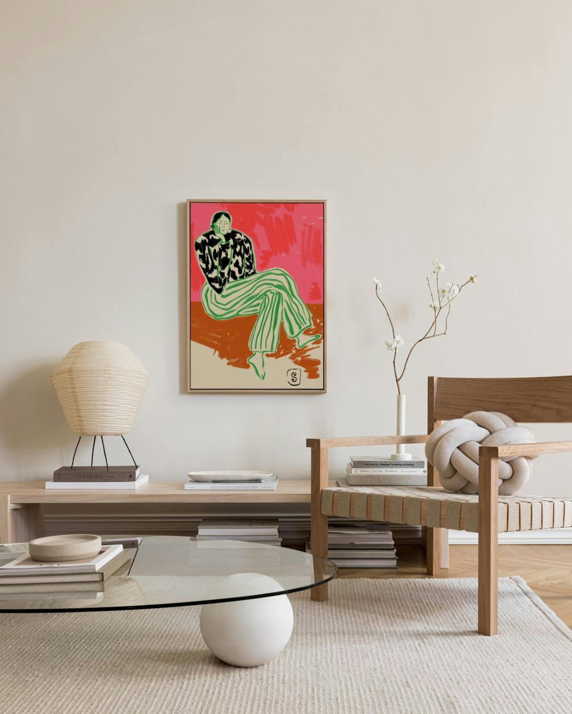 Sandra Poliakov - Calm Woman Portrait Canvas Print | Modern Art Print ...