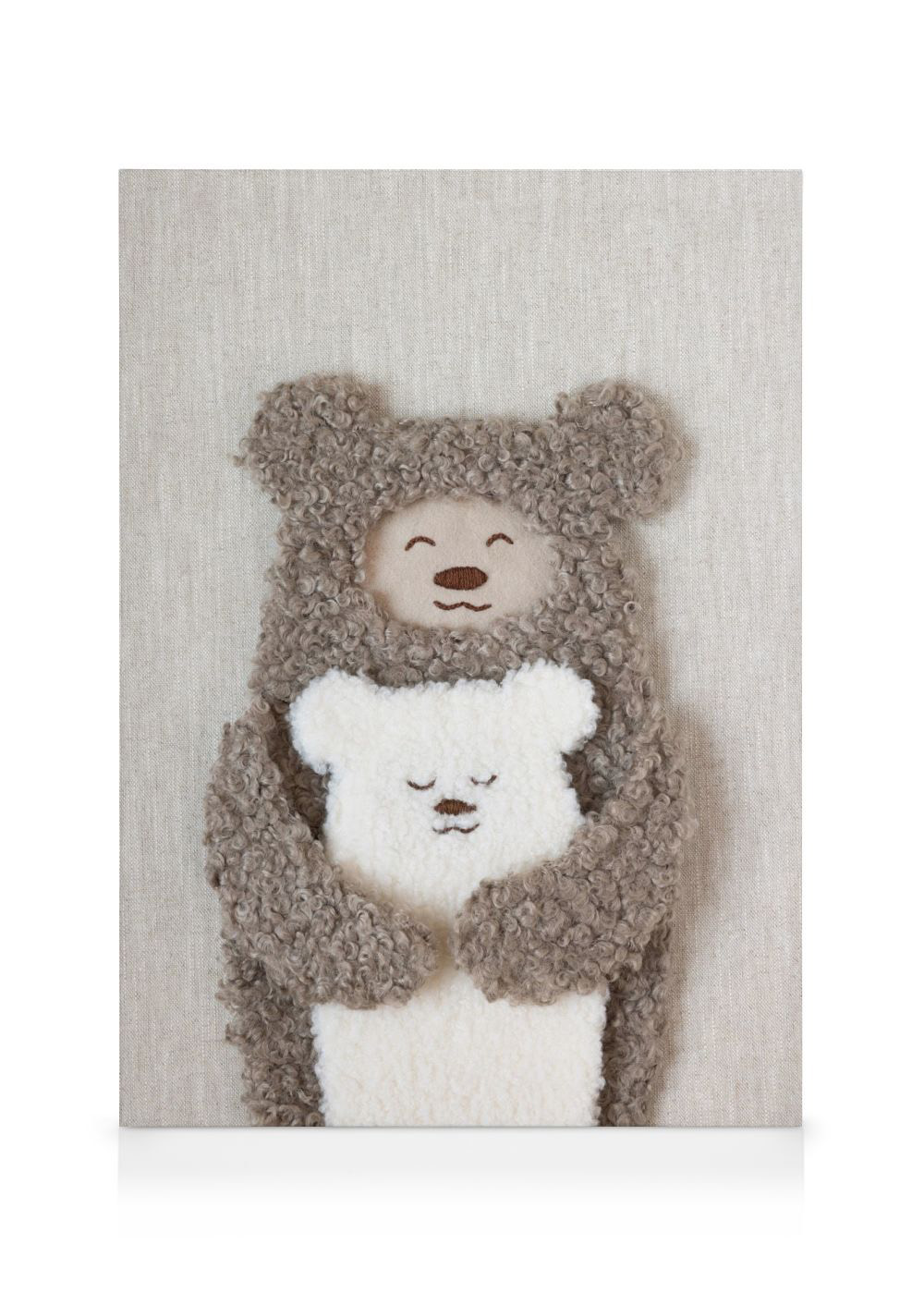 Furry Bears Hug Canvas Print – Cute Nursery Wall Art | Desenio UK