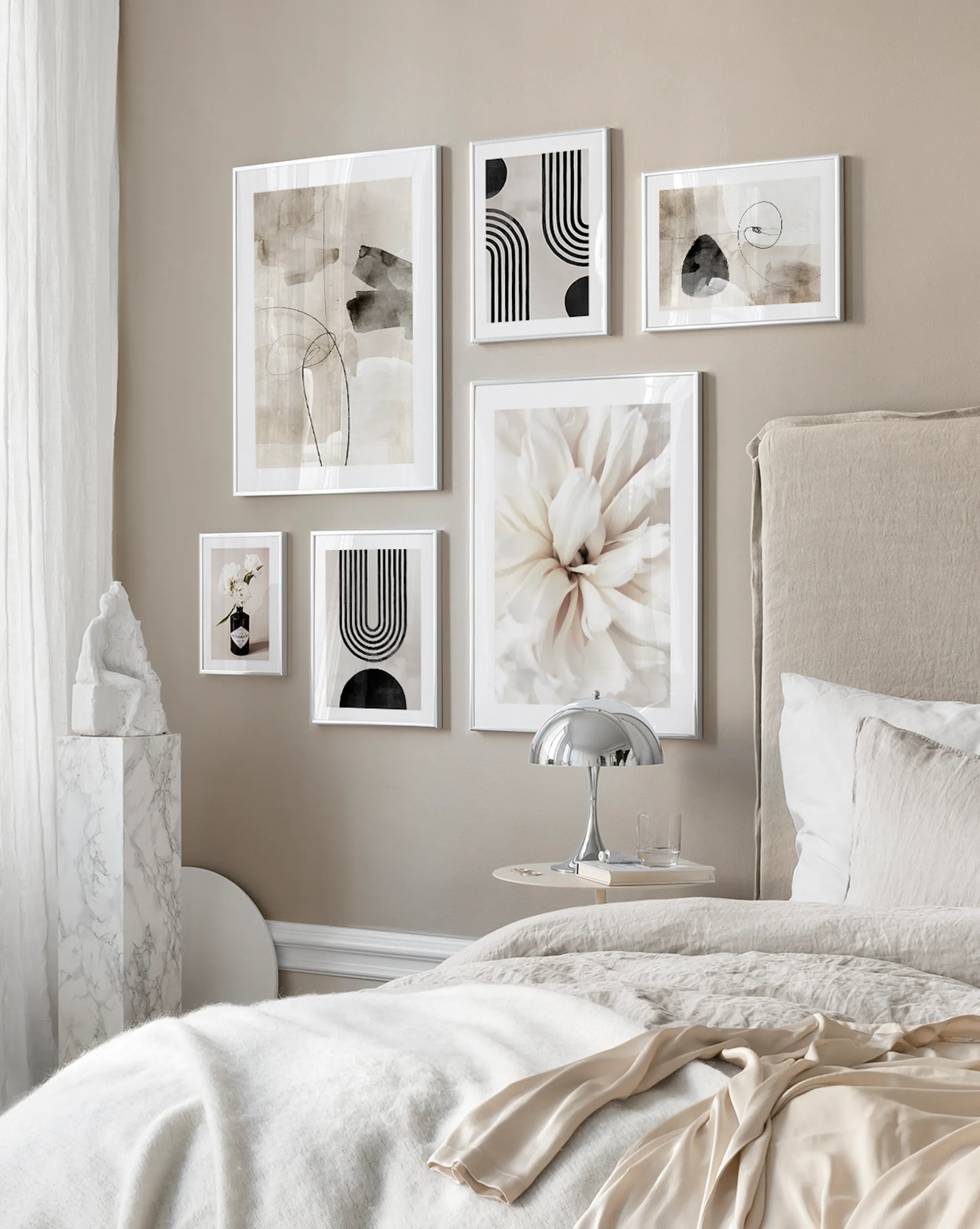 Beige & Bright Print Set – Modern Poster Wall Art | Desenio