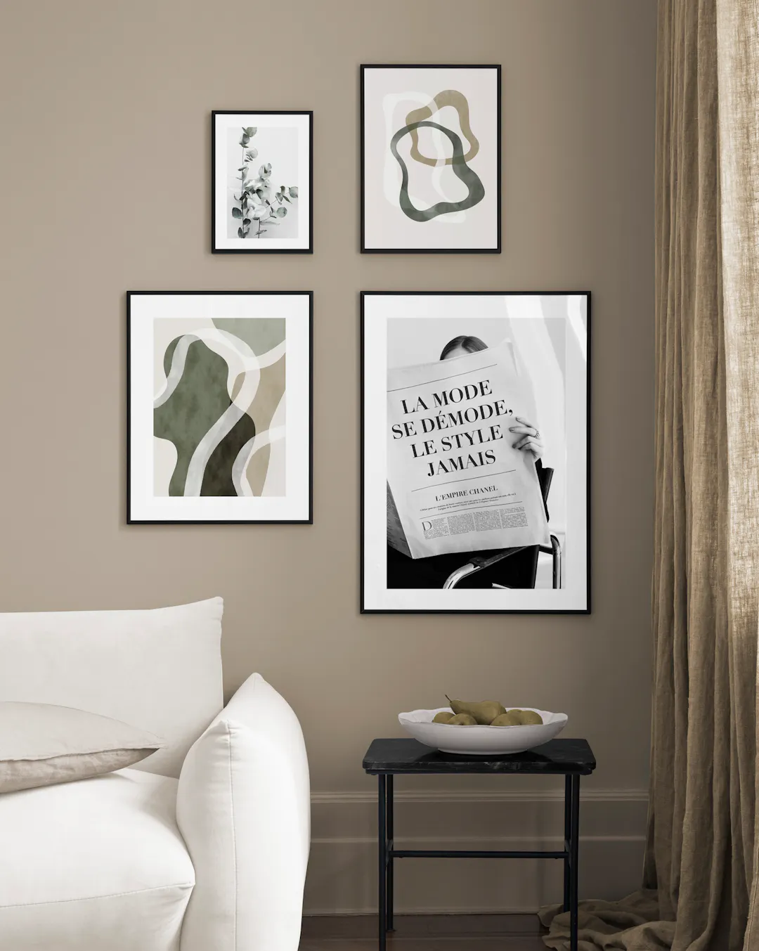 Green Shapes Gallery Wall – Abstract Print & Poster Set | Desenio