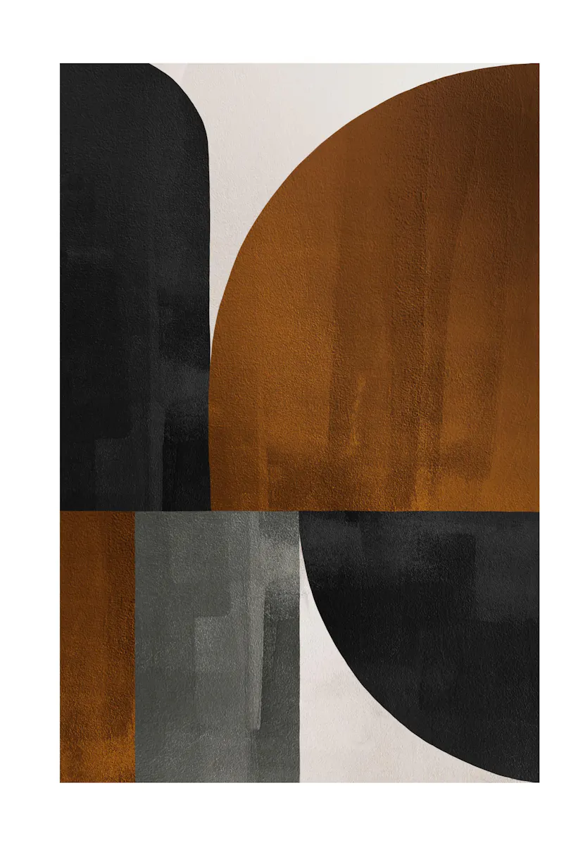 Bold Graphic Forms No2 Poster