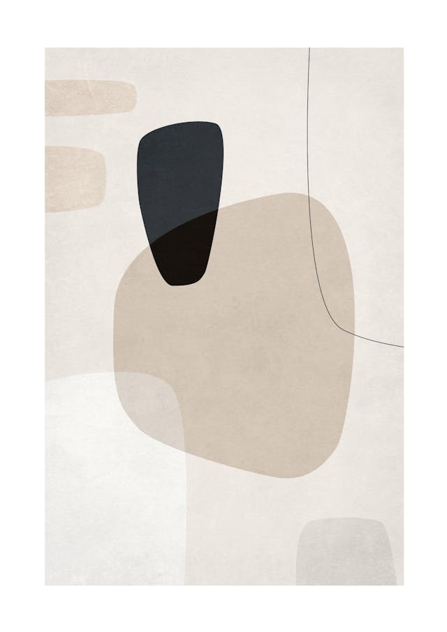 Female Fragment Poster – Modernes Fotoposter einer Frau in Beige und ...