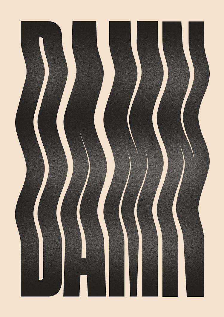 Damn Poster - Damn typography - desenio.co.uk