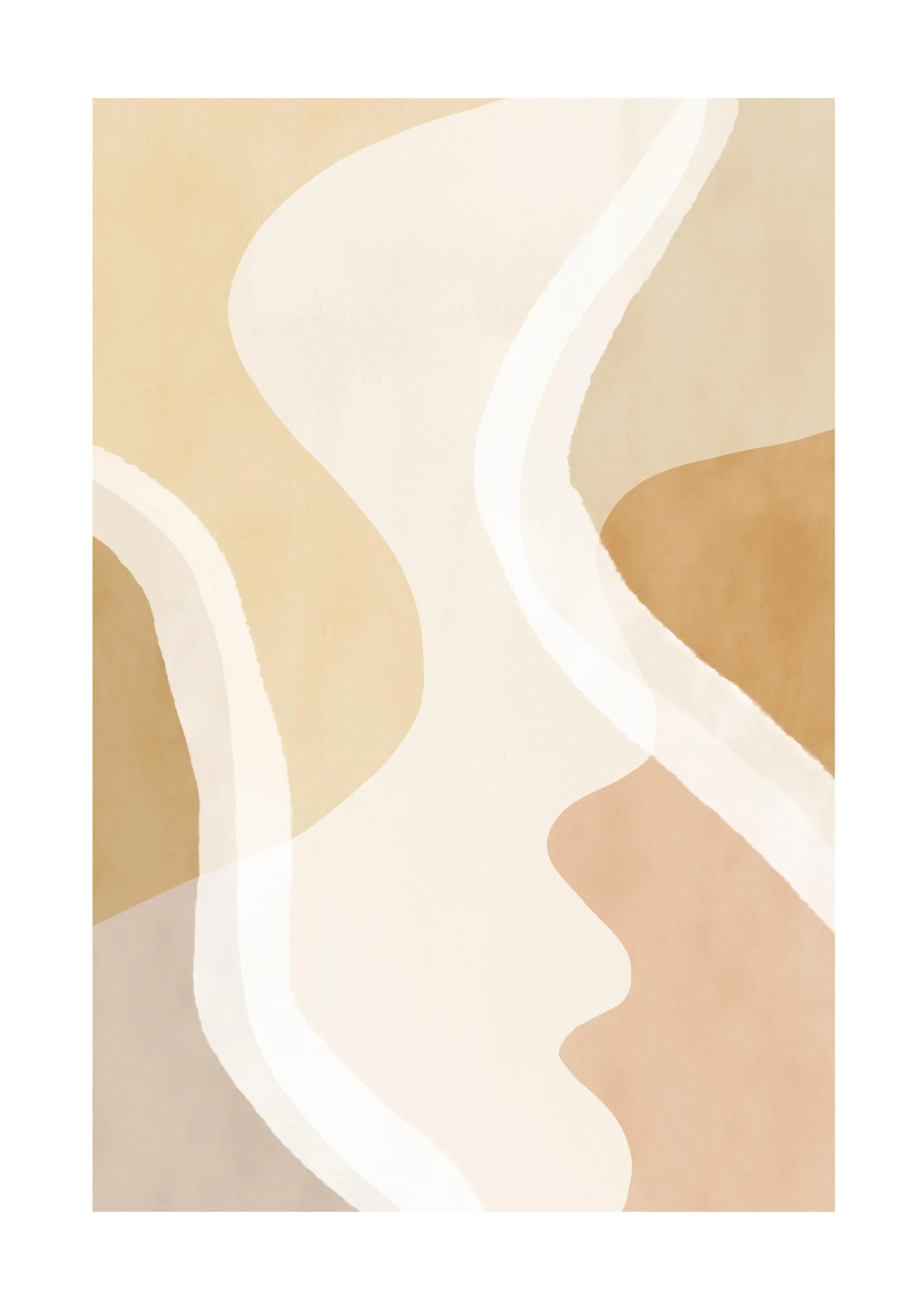 Mixed Forms Gallery Wall – Beige Art Prints for a Soft Interior ...