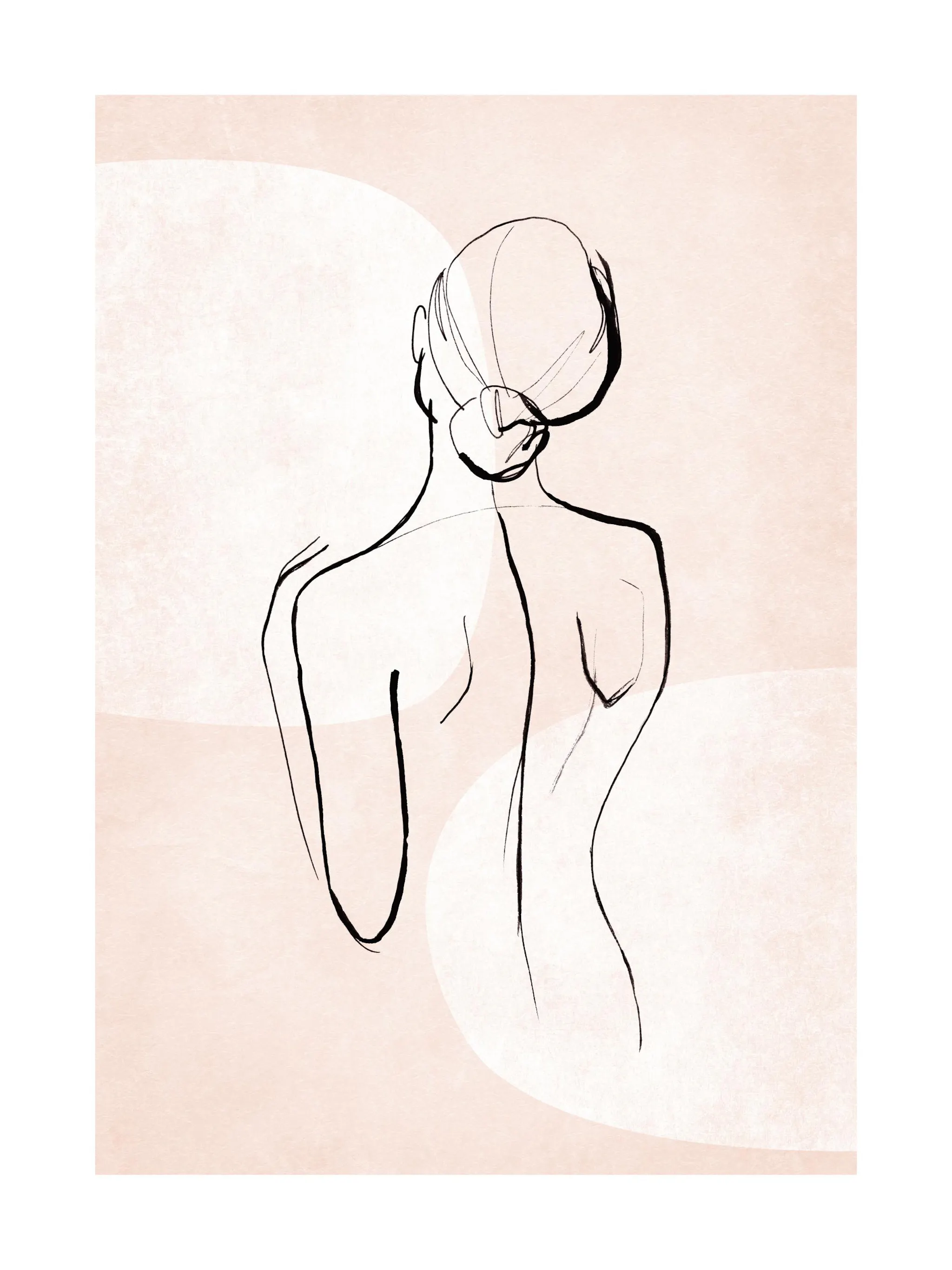 Female Sketch Forms No1 Poster – Line Art Print | Desenio UK