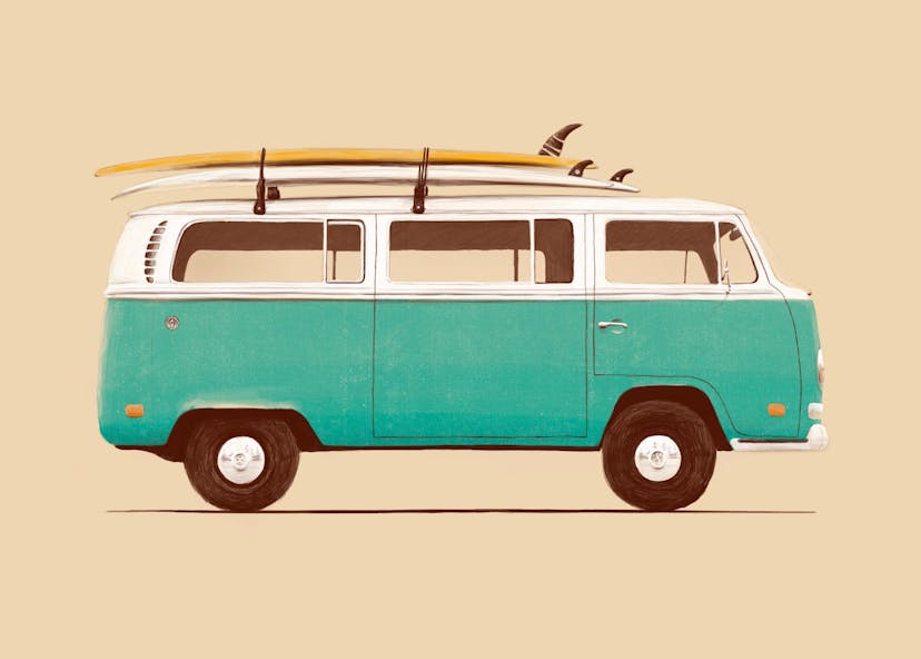 Painted Leaves Poster