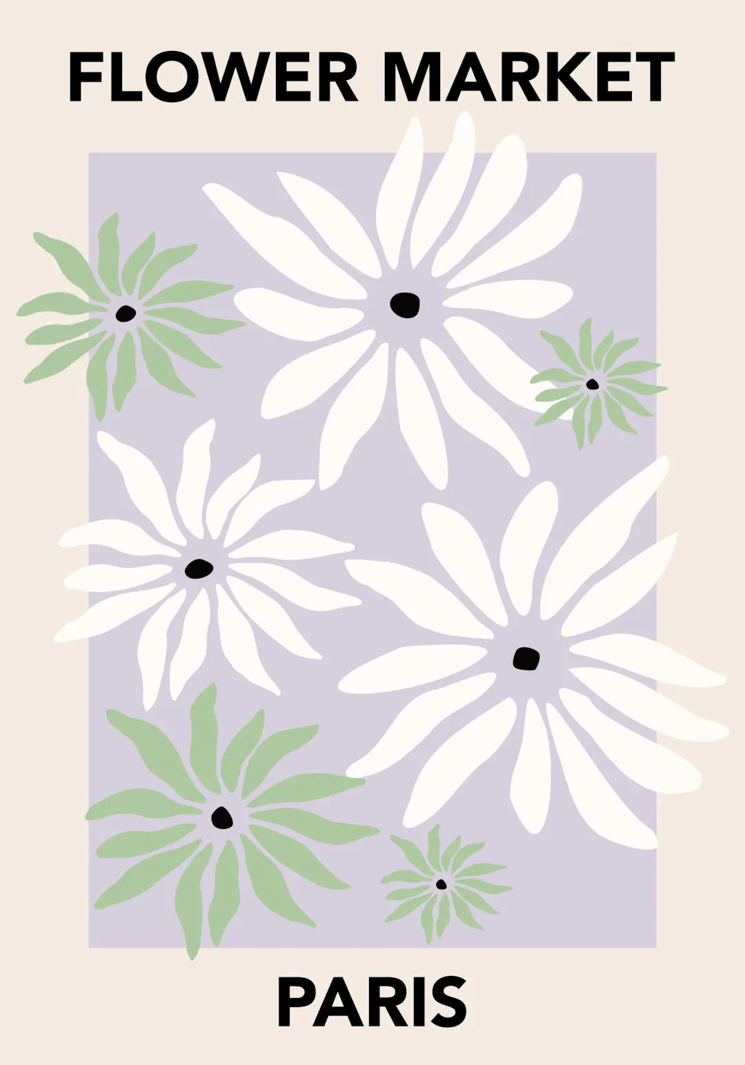 Paris Flower Market Poster
