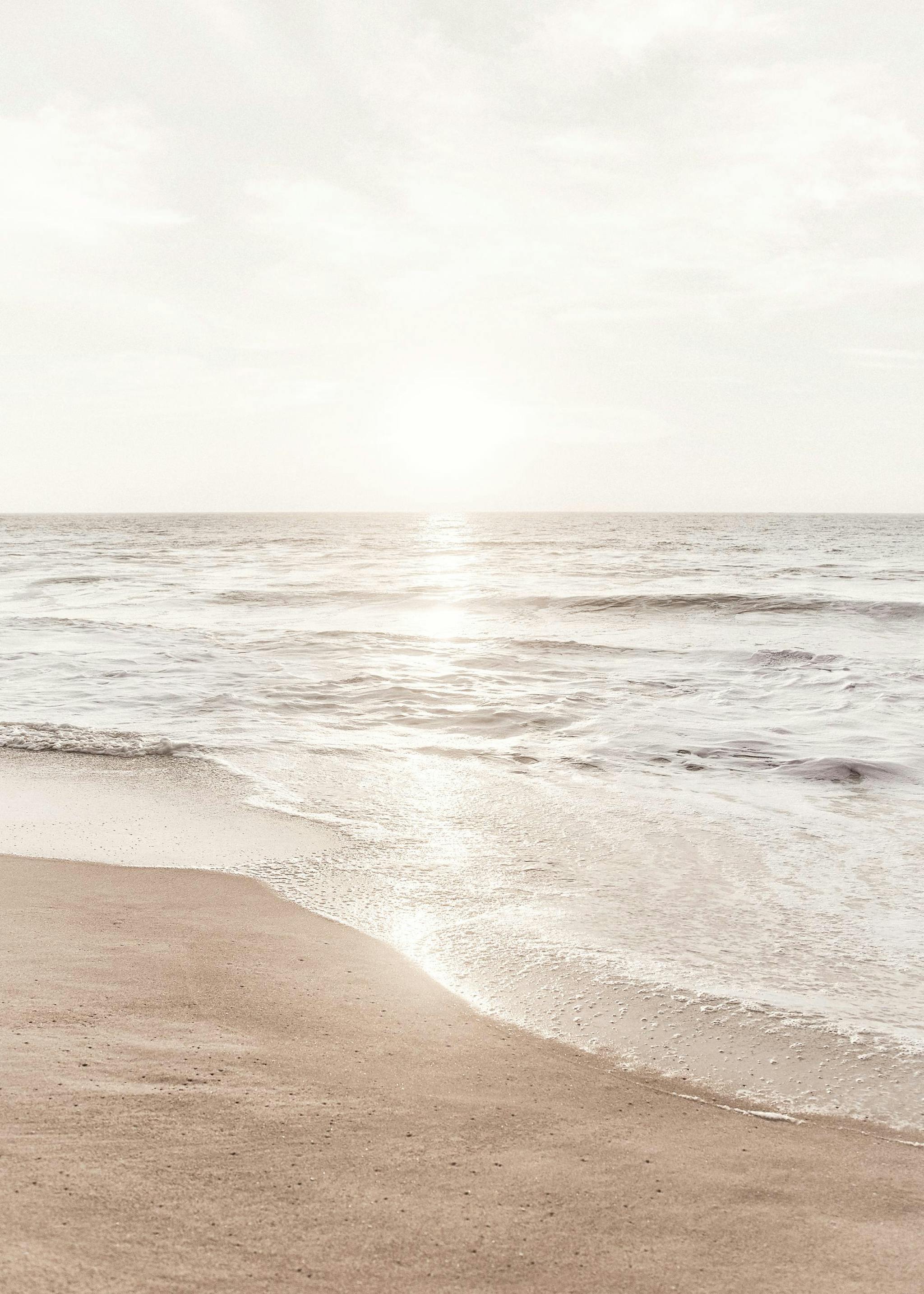 Abstract Scenery No1 Canvas - Beige painting - desenio.com.au