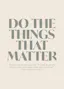 Things That Matter Poster