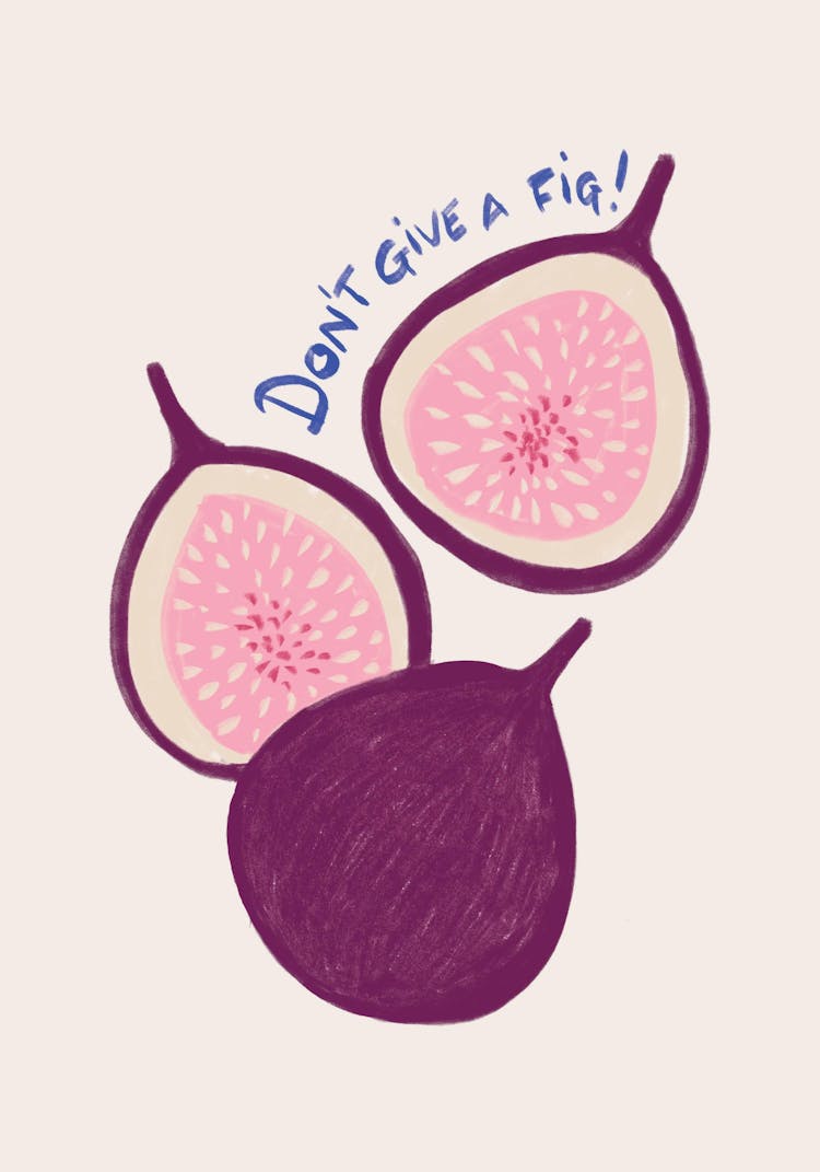 Don't Give a Fig Print – Fun Kitchen Poster | Desenio