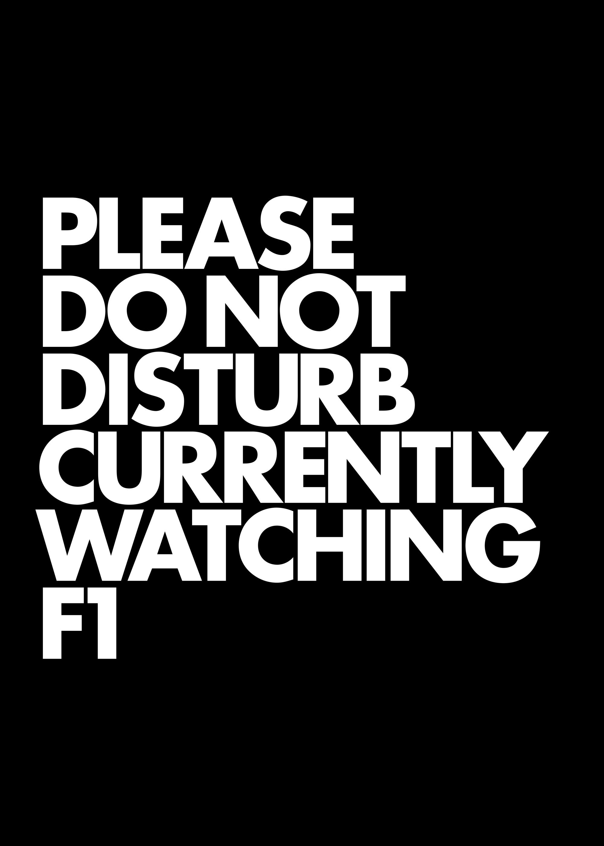 Currently Watching F1 Print – Formula 1 Poster | Desenio