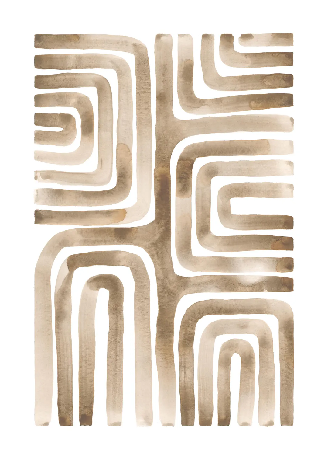 Tactile Pattern Print Poster – Abstract Beige Wall Art | Desenio