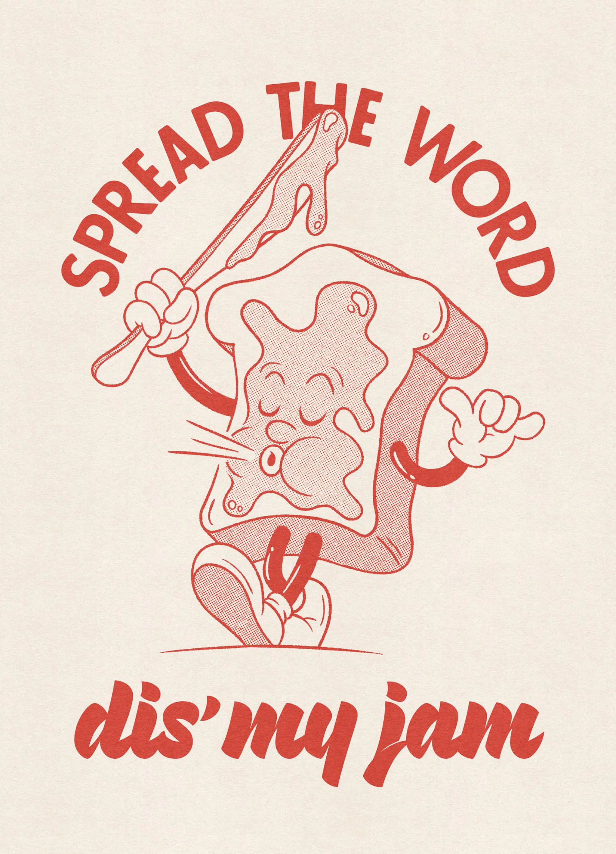 Spread the Word Poster – Rolig kökstavla med syltmotiv | Desenio