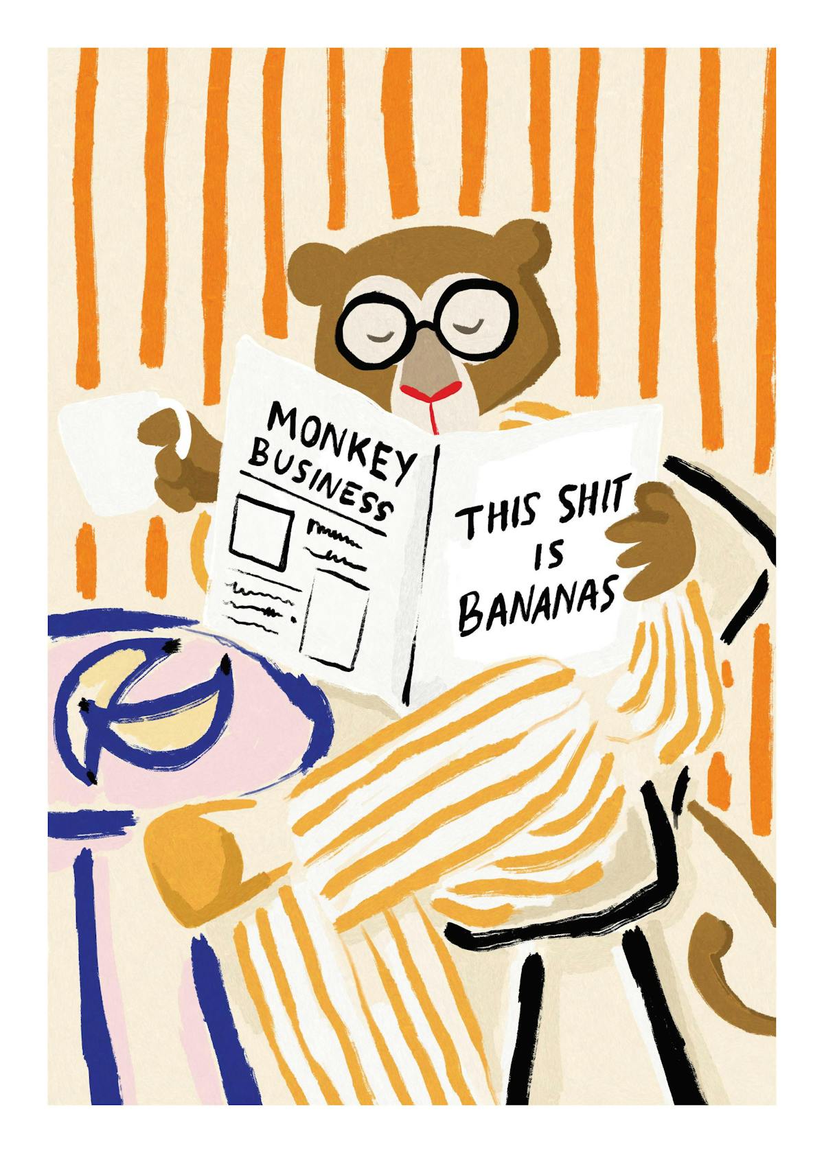 Sophisticated Dog Print Poster – Fun & Artistic Wall Print | Desenio