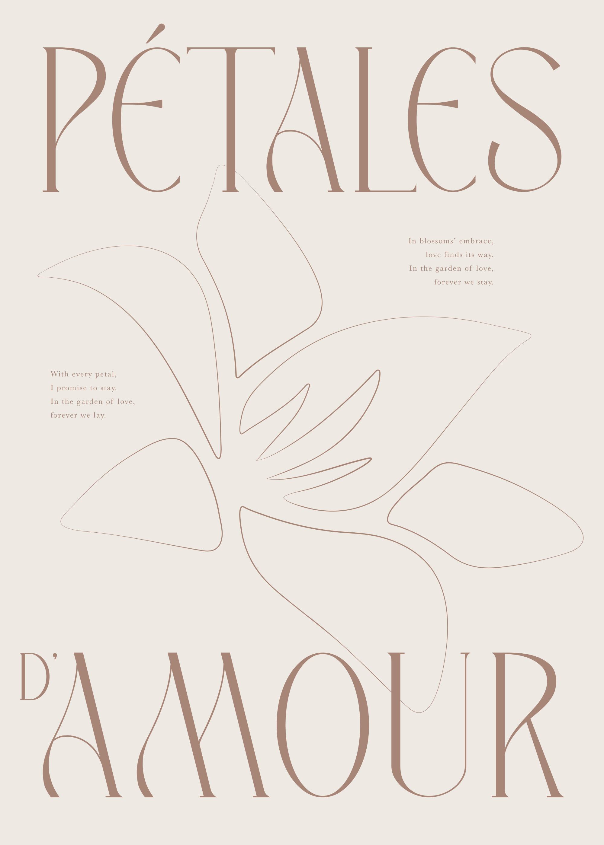 Pétales d'Amour Print – Romantic Abstract Poster | Desenio UK