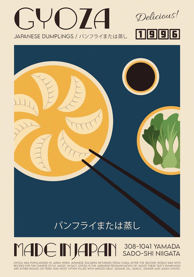Gyoza Poster – Japanisches Food Art für die Küche | Desenio