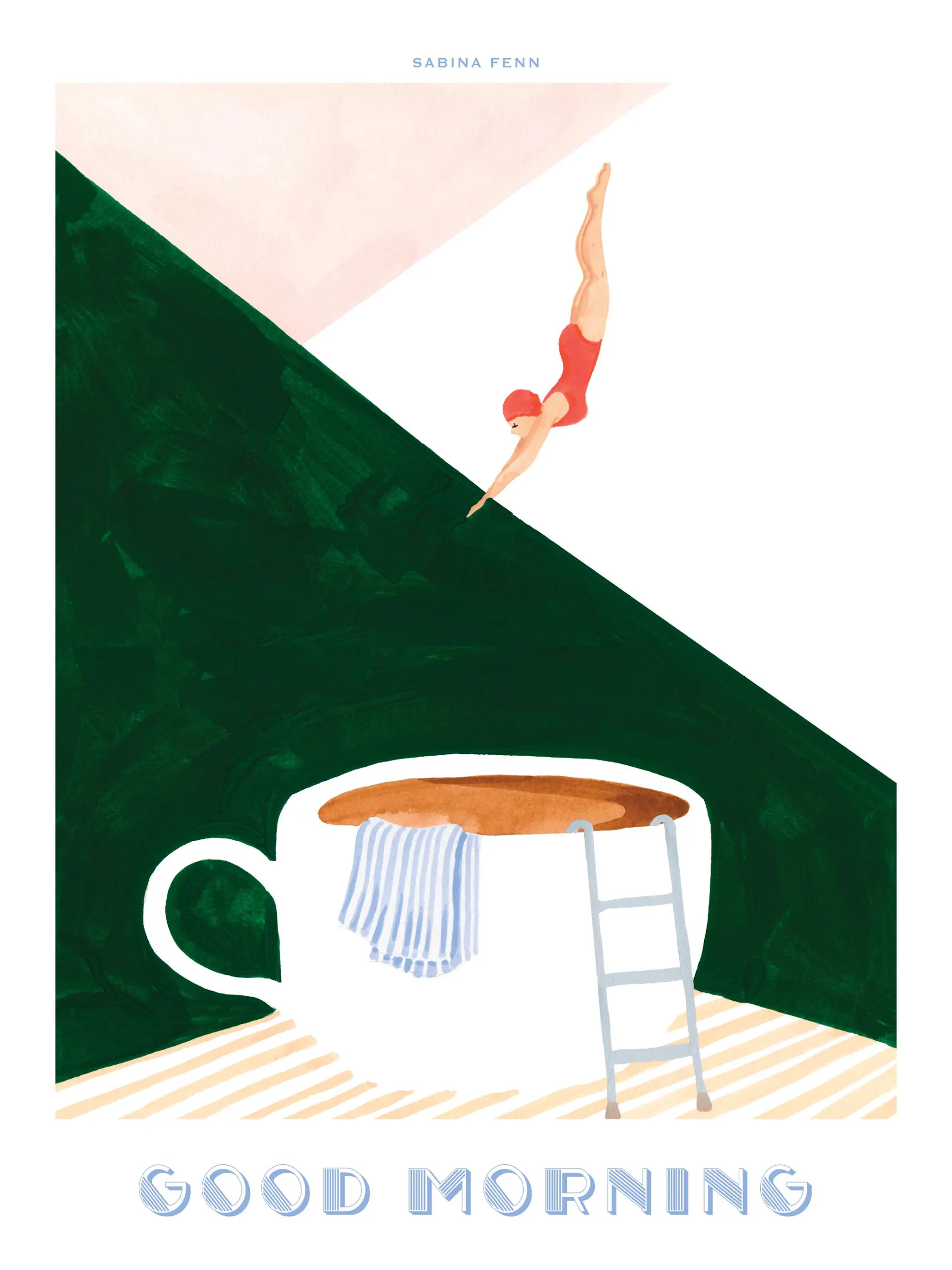 Sabina Fenn - Good Morning Dive Poster | Coffee Art Print | Desenio UK