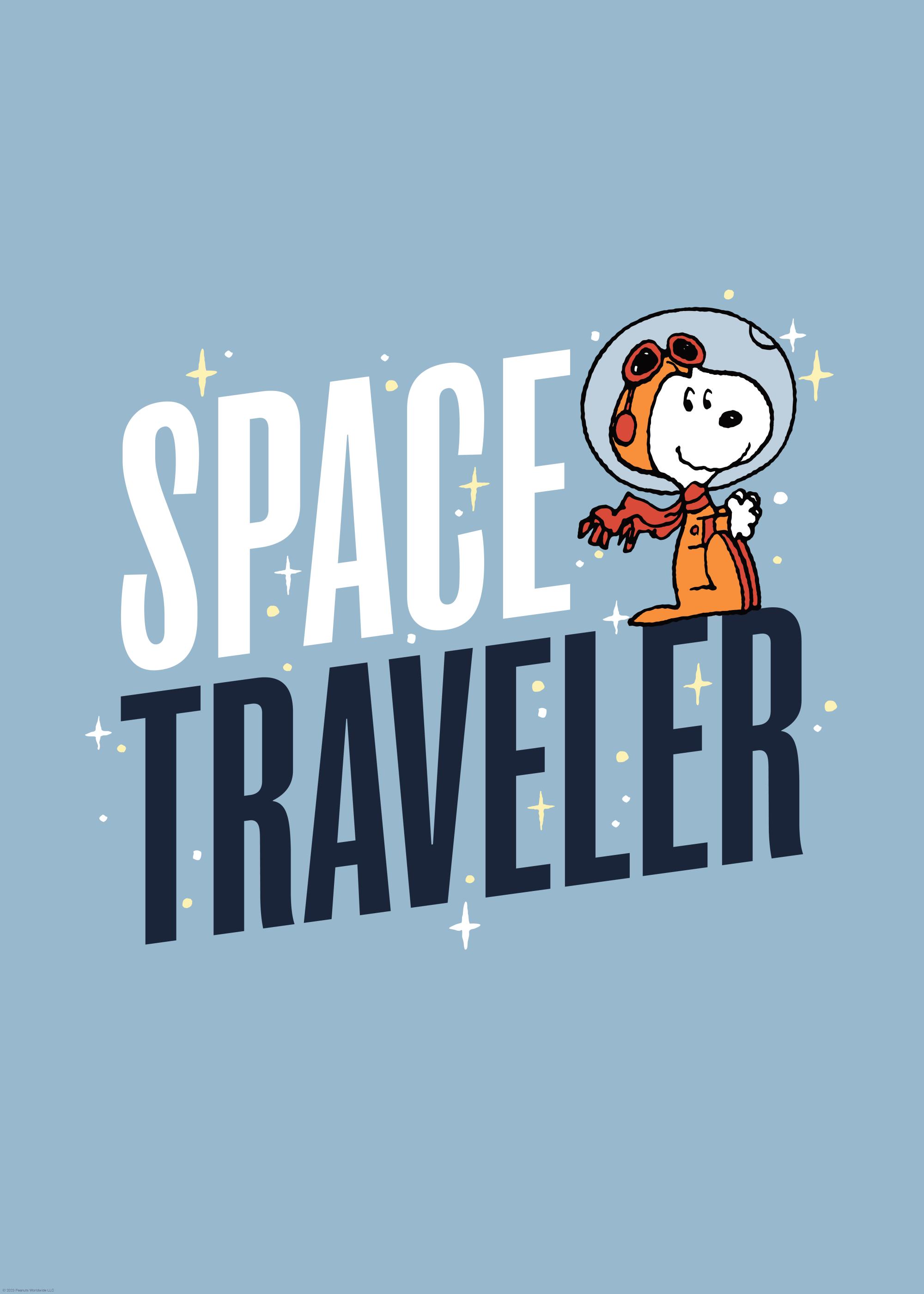 Snoopy Space Traveler Poster – Weltraum-Poster für Kinder | desenio.de
