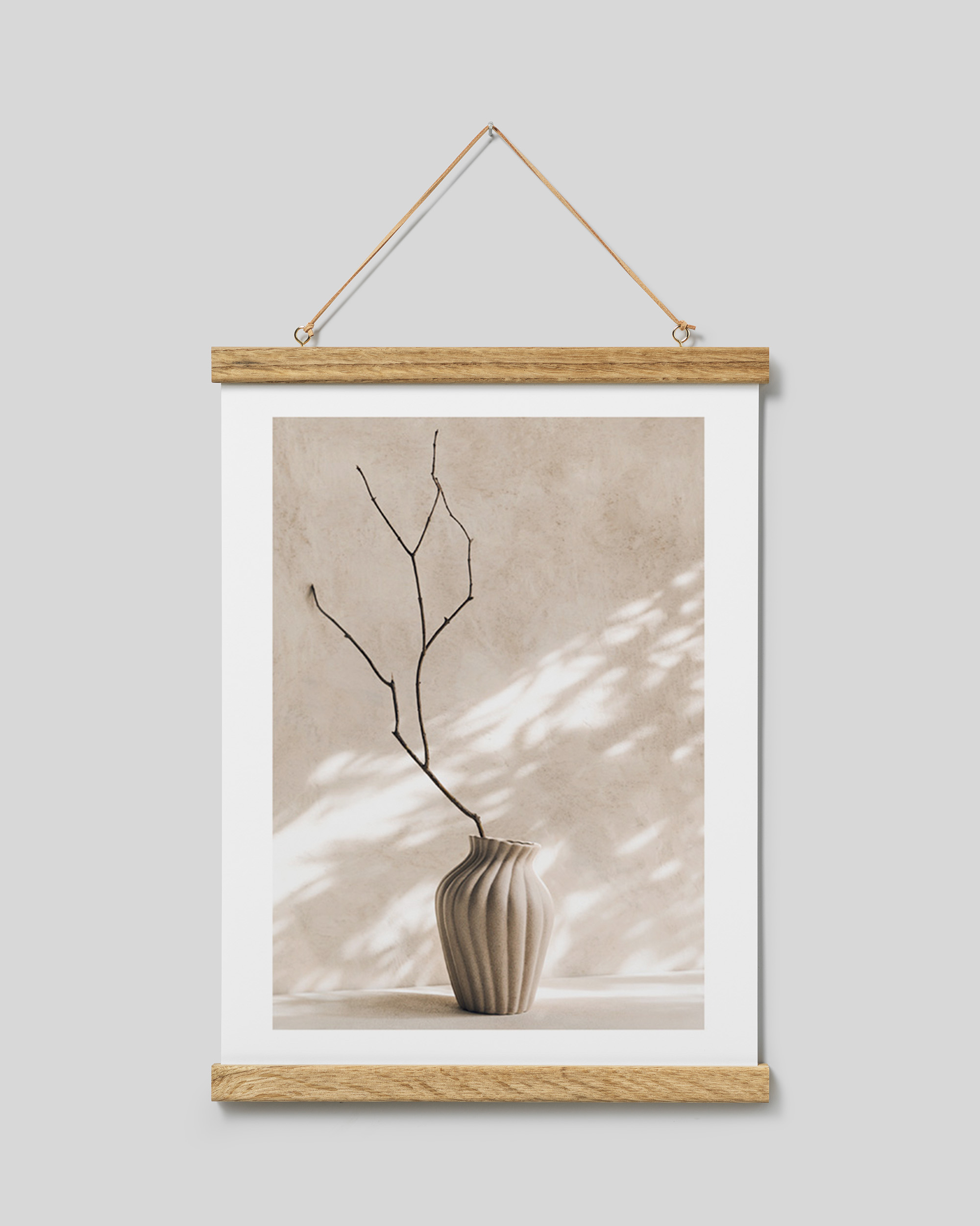 Poster hanger oak 31 cm, magnet fastener - Magnet fastened oak poster ...