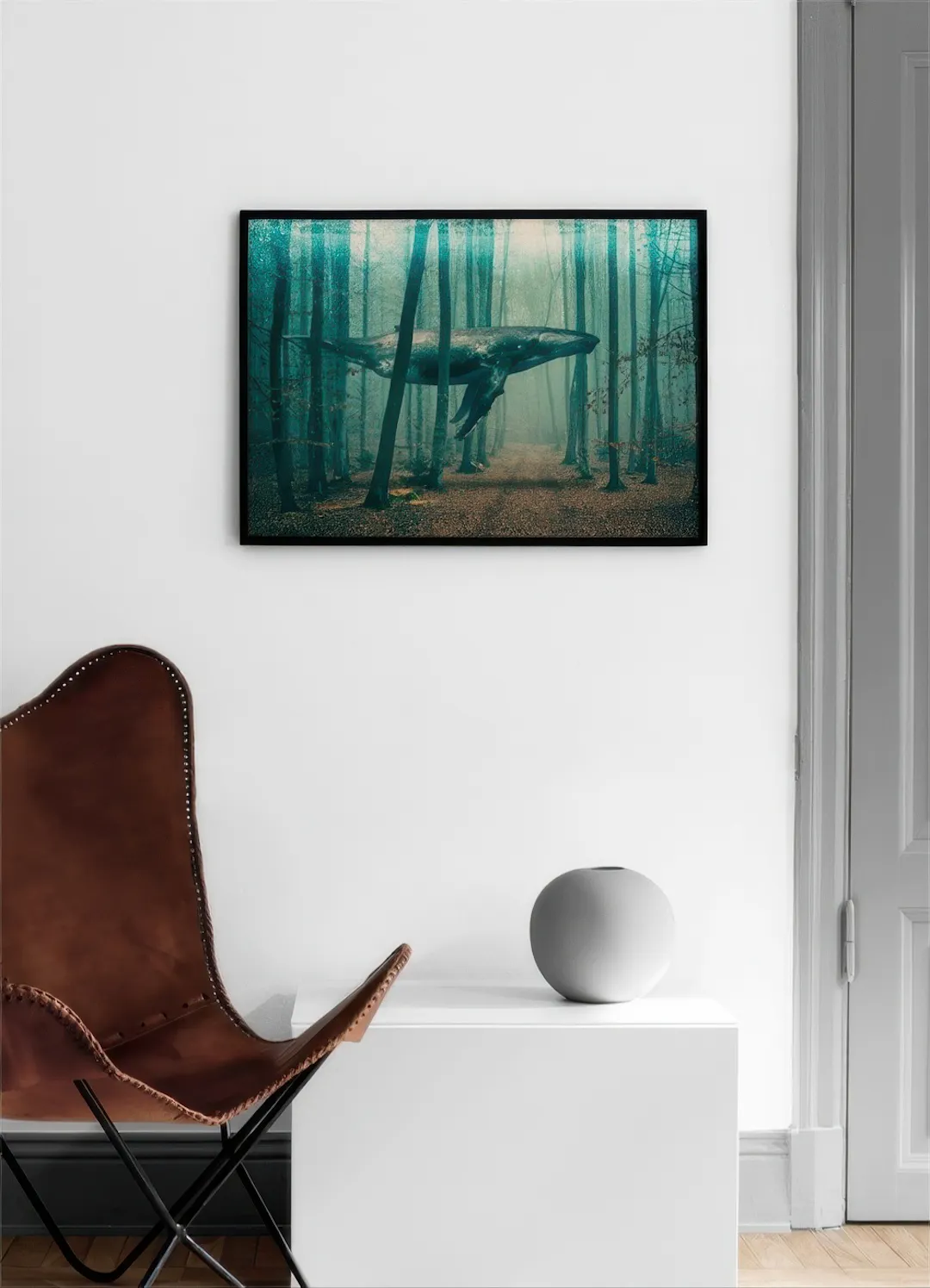 Whale in Forest Poster - Forest whale - desenio.com