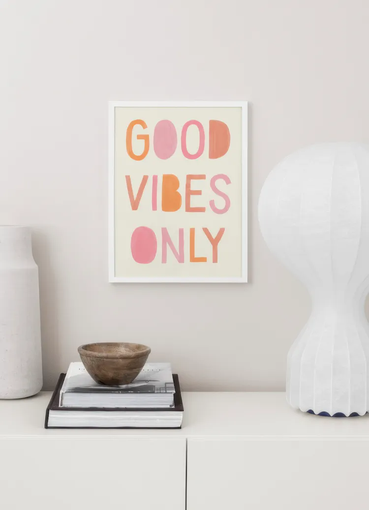 Good Vibes Only Print – Colorful Poster | Desenio