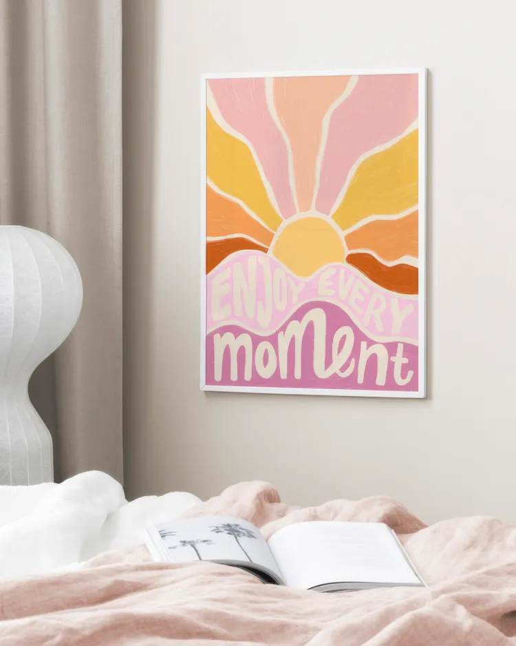 Enjoy Every Moment Print – Colourful Motivational Poster | Desenio UK
