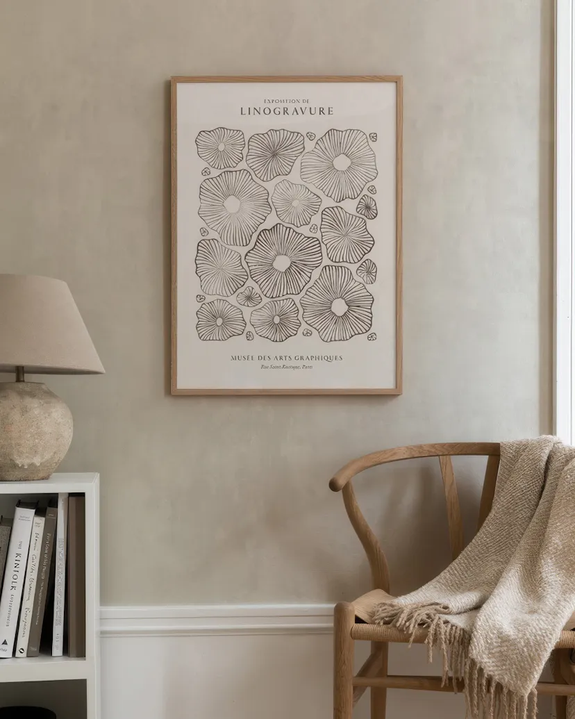 Linocut Exhibition Print – Botanical Poster | Desenio UK