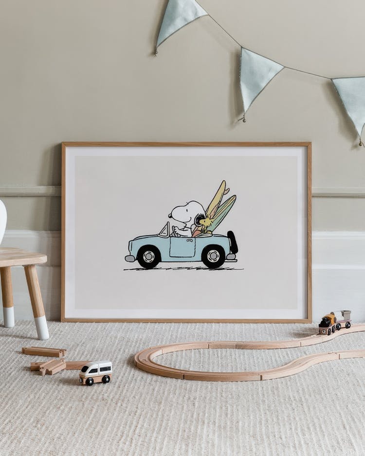 Snoopy Driving Print