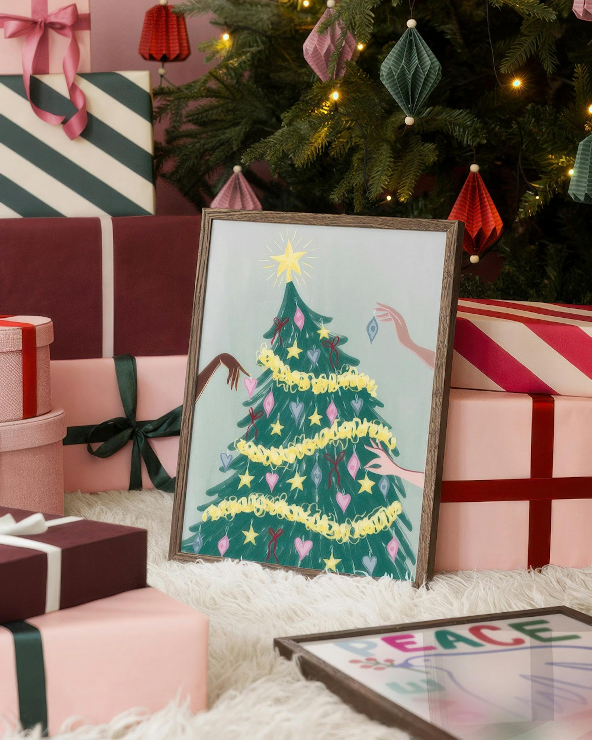 Joyful Tree Print – Festive Christmas Poster | Desenio