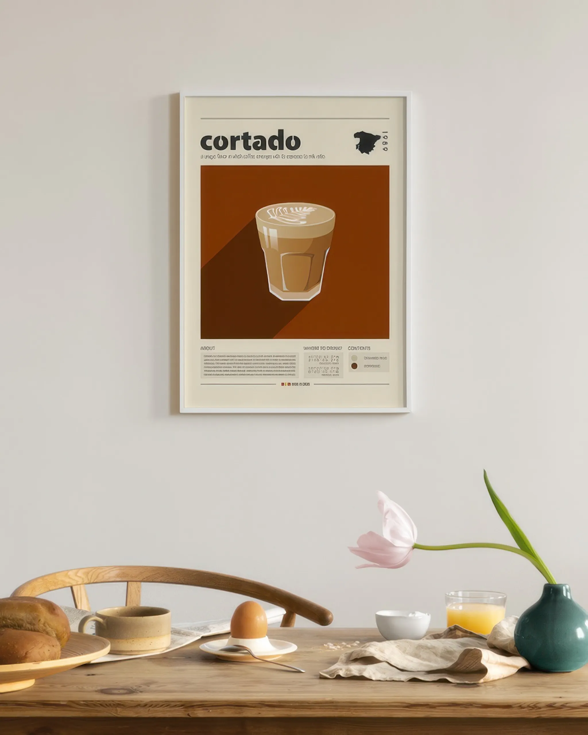 Cup of Cortado Print – Coffee Poster for Kitchen | Desenio