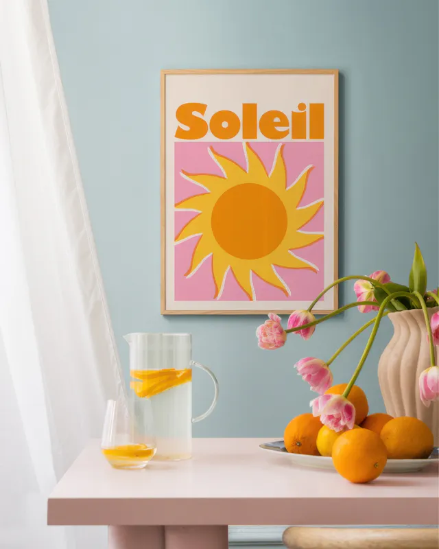 Soleil Print – Colorful Sun Art Print Poster | Desenio