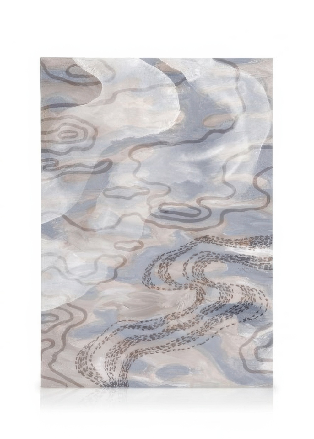 Conjunto de Telas Beige Pattern - Arte Abstrata Elegante