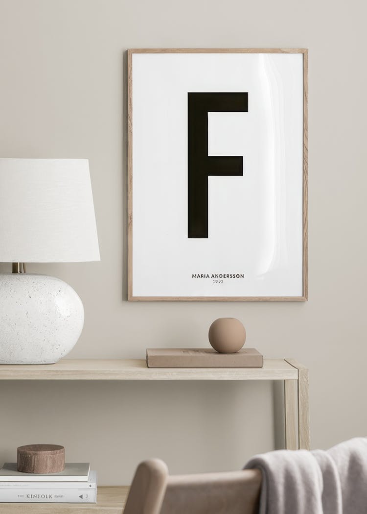 Personalized Letter F Print – Minimalist Poster Design | Desenio