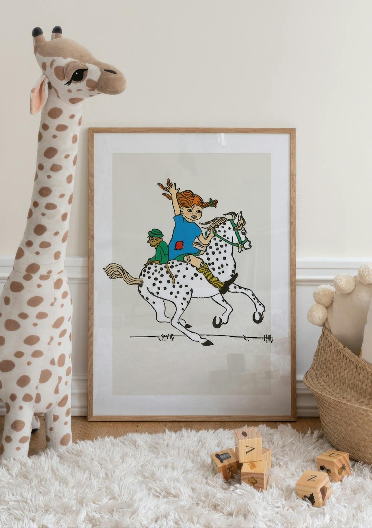 Pippi Longstocking Riding Print – Children's Poster | Desenio