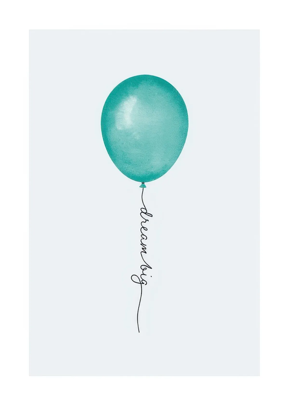 Be Kind Balloon Plakat – Barneplakat med hjerteballong | Desenio
