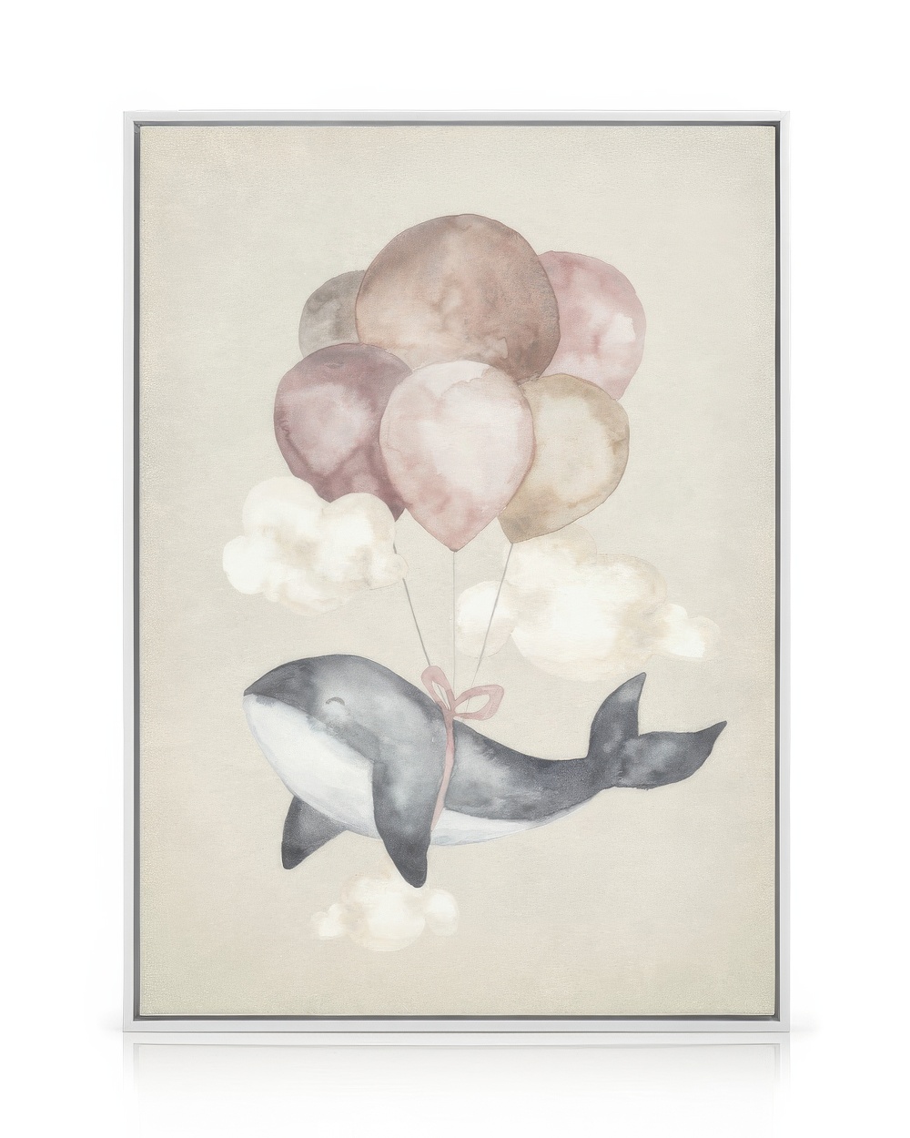 Dreaming Whale Canvas - Walvis met ballonnen voor de kinderkamer ...