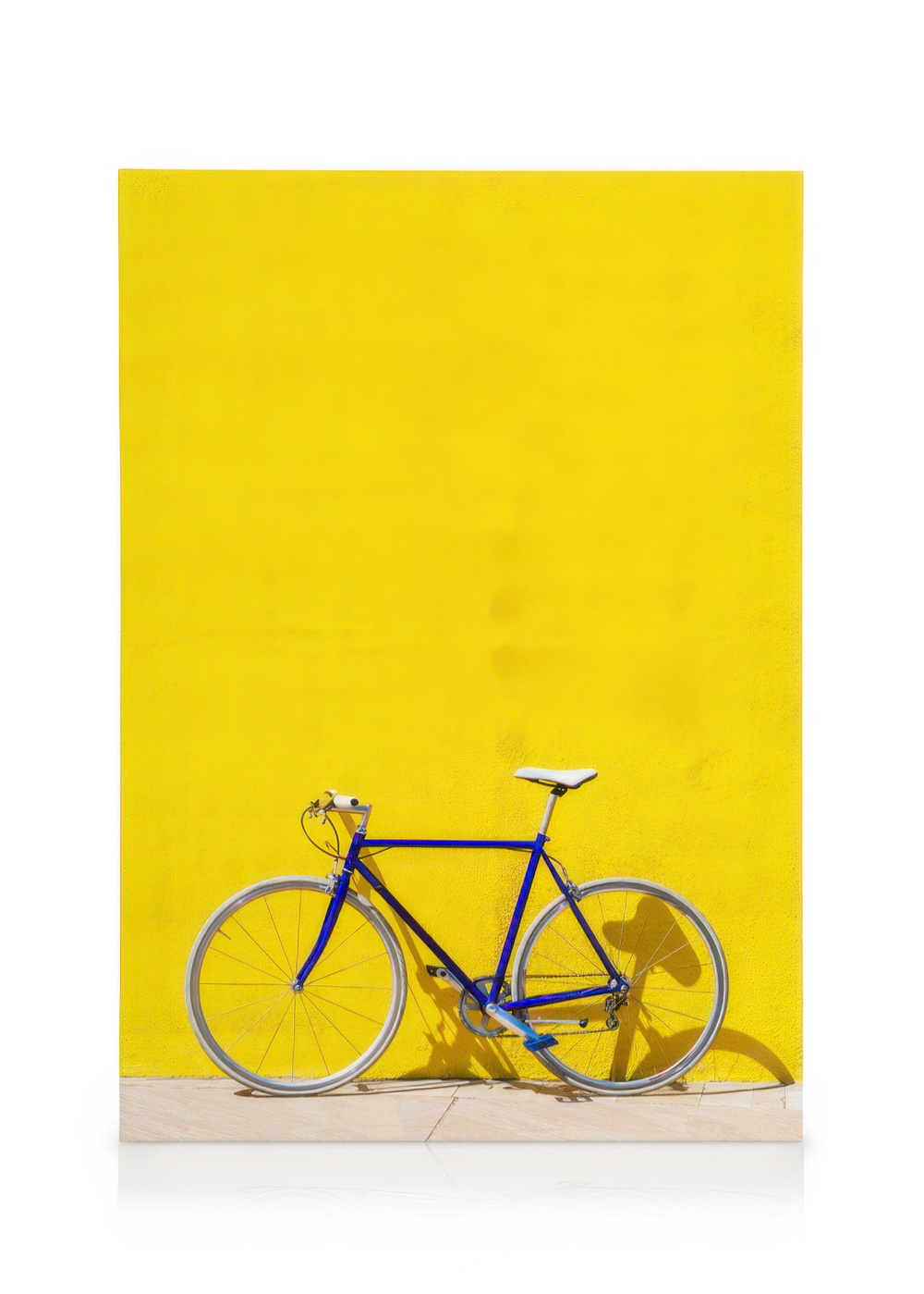 Yellow Bike Canvas – Moderne Fiets op Gele Muur | Desenio.nl