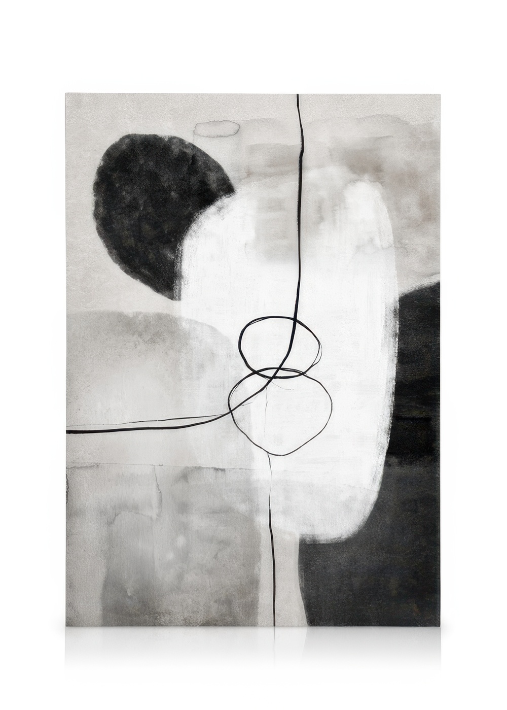 Cuadro en lienzo Painted Monochrome Shapes No1 | Desenio