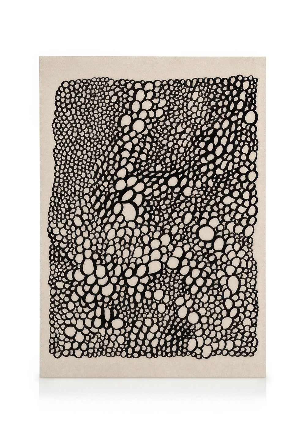 Toile abstraite The Obsession – Art mural contemporain noir et beige