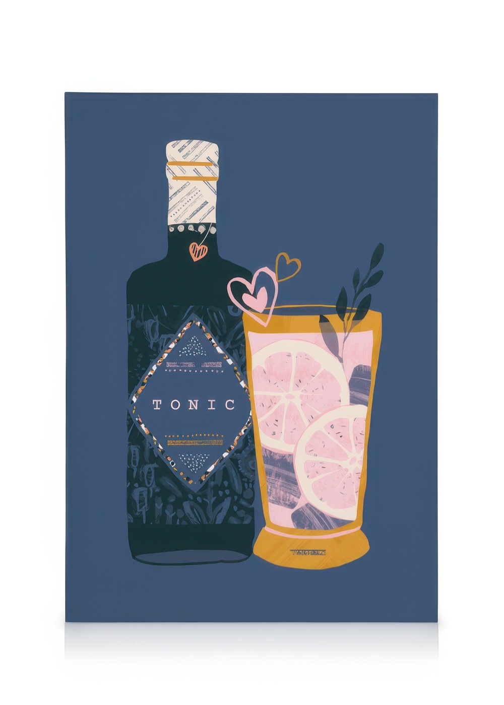 Time For Gin B Toile - Art de cocktail coloré | Desenio CA