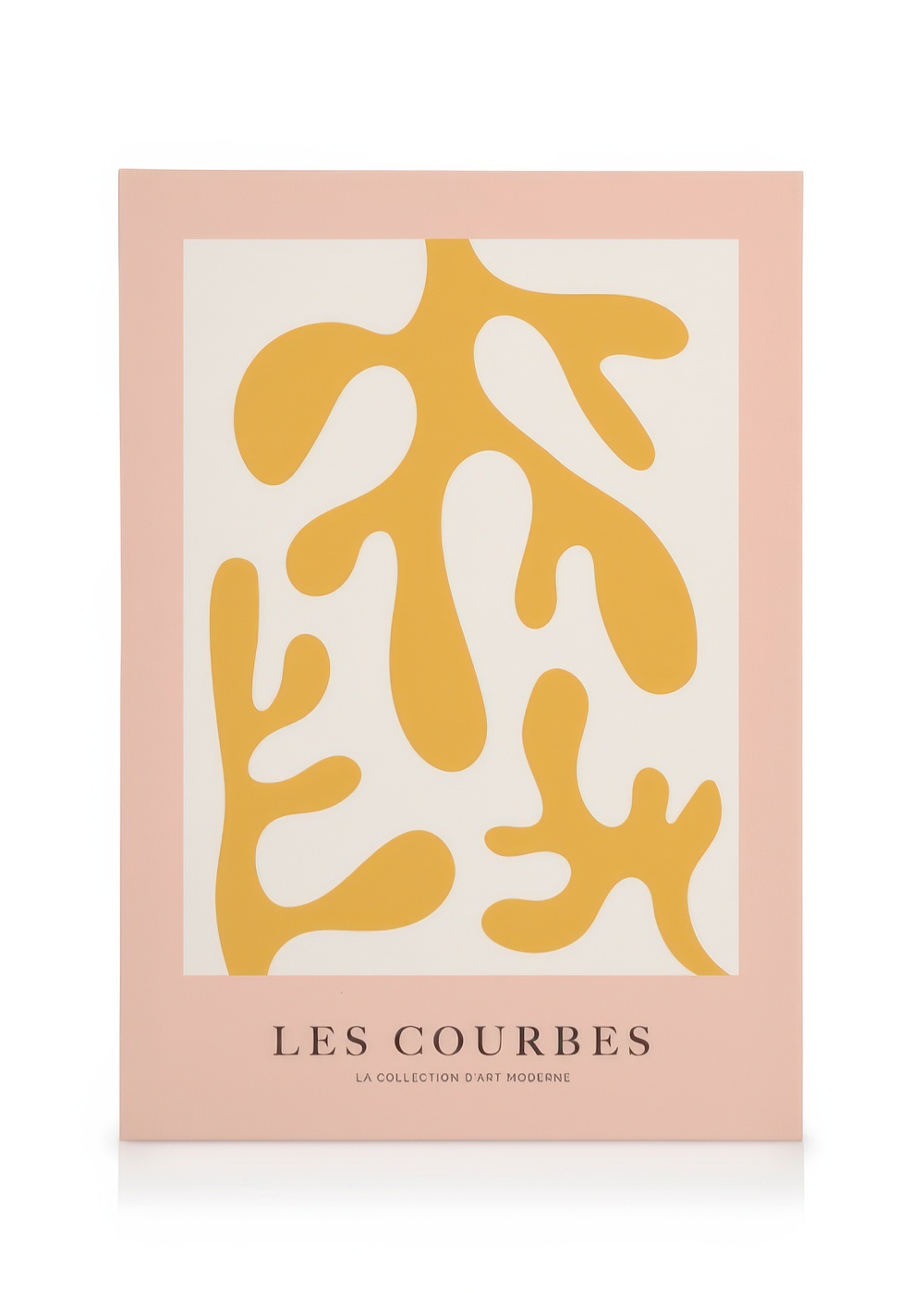 Toile design Les Courbes Jaune – Art moderne abstrait jaune