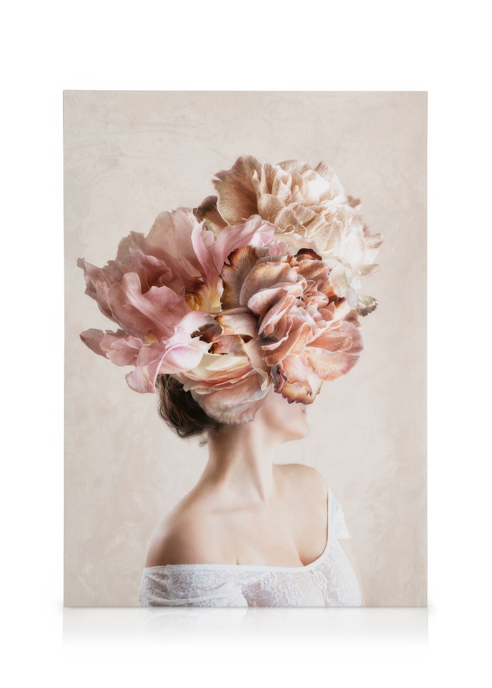 Flower Lady No2 Canvas - Covered by flowers - desenio.com.au