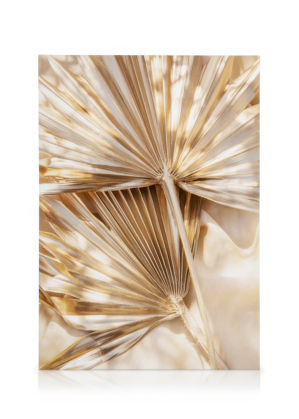 Sunkissed Leaves Canvas - Neutral Botanical Art | Desenio EU