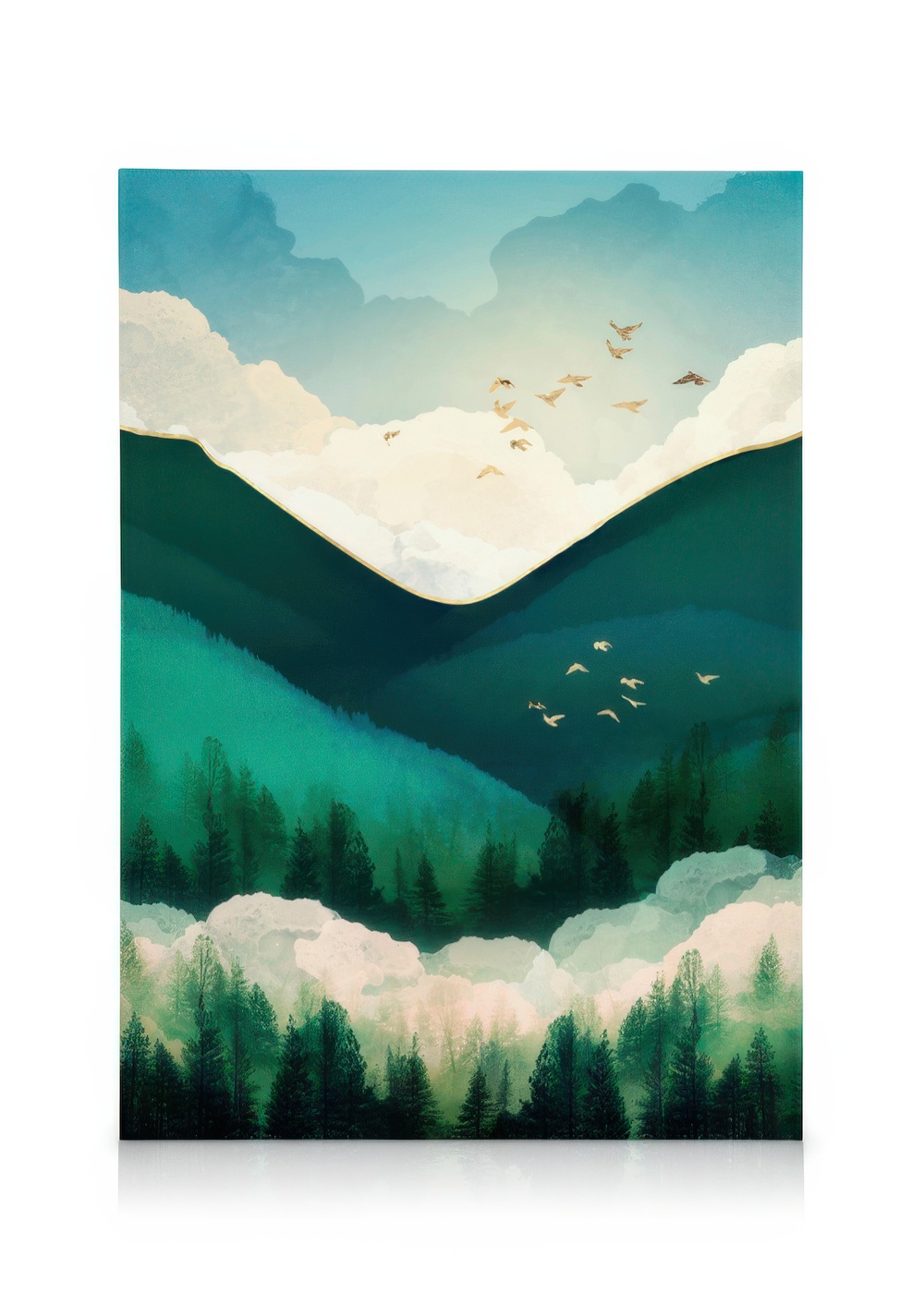 SpaceFrog Designs - Emerald Hills Canvas | Groene Bergen Muurdecoratie | Desenio