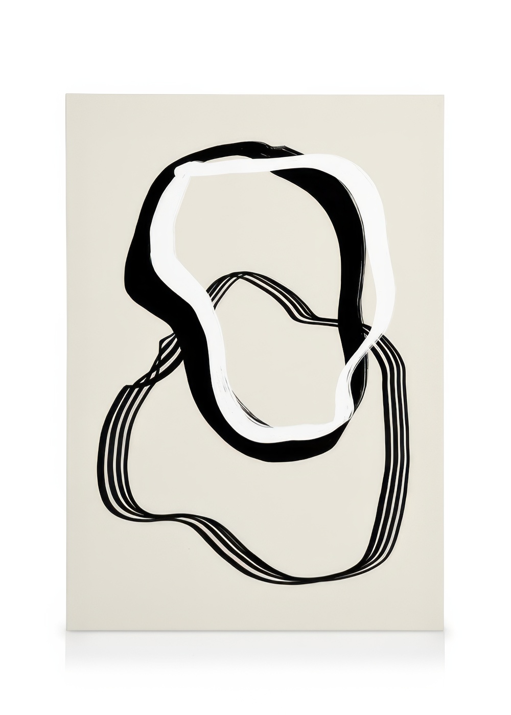 The Lines No1 Canvas - Black round lines - desenio.ie