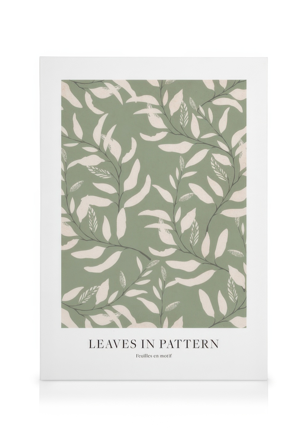 Leaves in Pattern Lienzo - Arte Botánico Verde | Desenio US