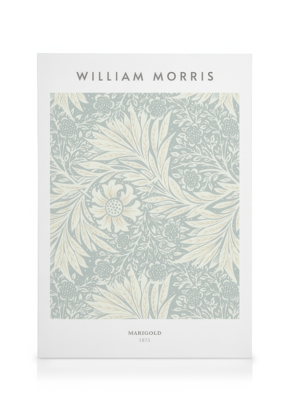 Toile William Morris - Marigold No2 fleurs crème et bleu pâle