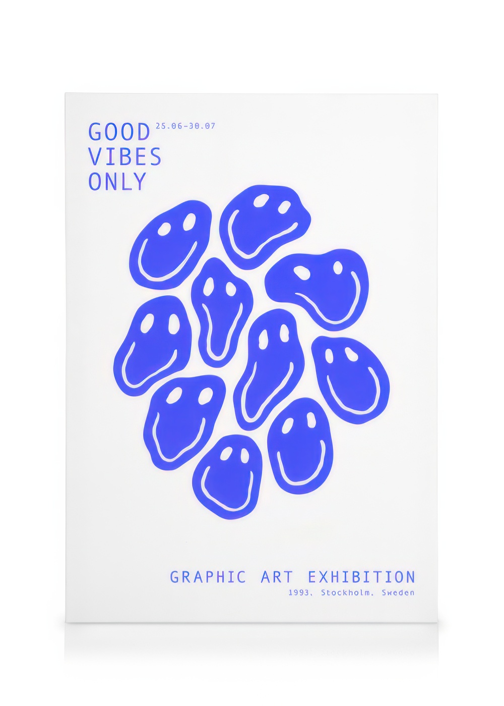 Good Vibes Smiley Canvas Print – Modern Art Print & Poster | Desenio